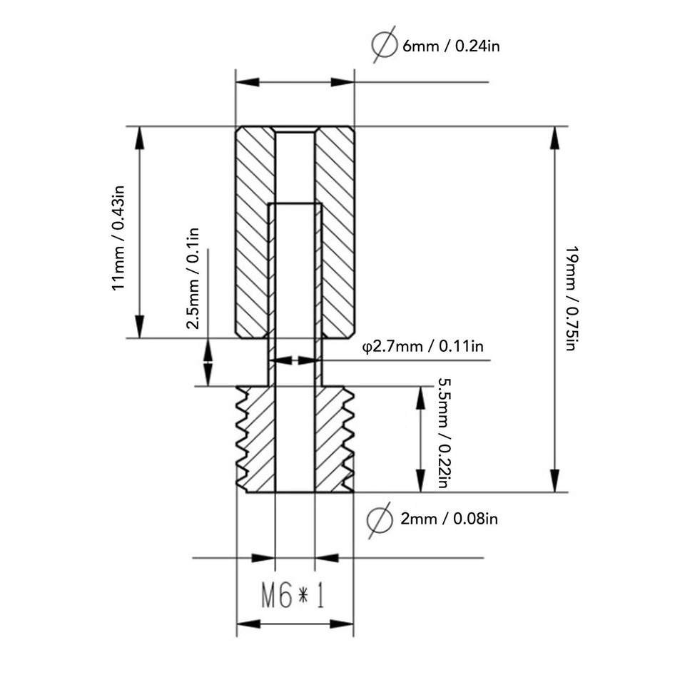 Extruder Heater Block Upgrade Kit Ti Alloy Copper Bimetal Plated Nozzle ...