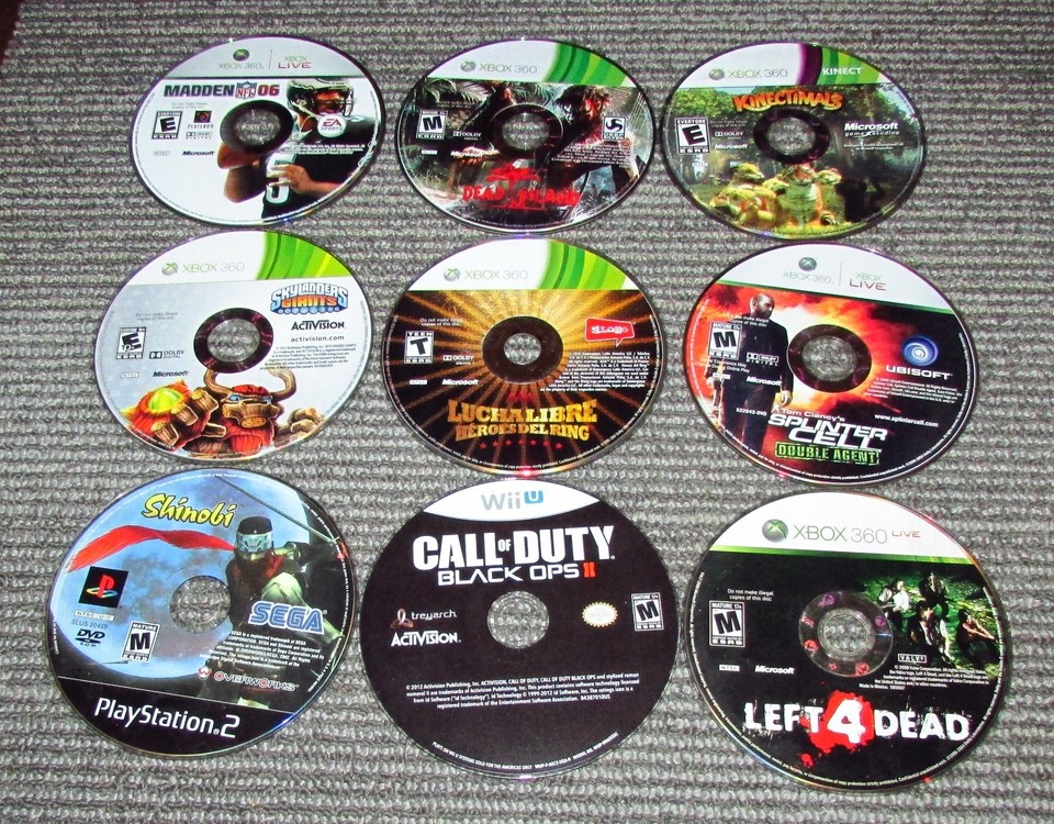 Lot of 64 Scratched / Damaged Games for Xbox 360, Xbox One, Playstation ...