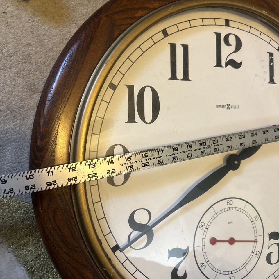 Howard Miller Round Gallery Wall Clock 622-757 26" Diameter VTG Large ...