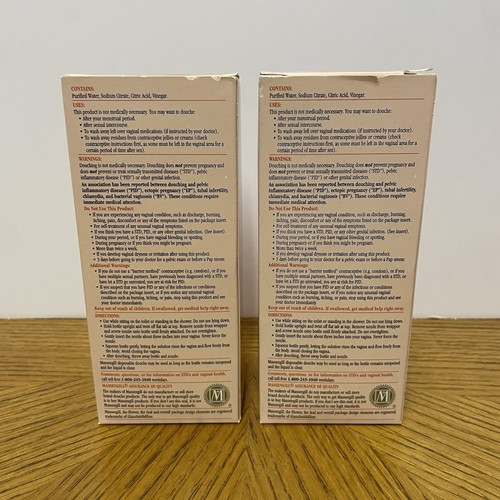 VTG NOS (2) Massengill Douche Extra Mild Cleansing Vinegar & Water ...