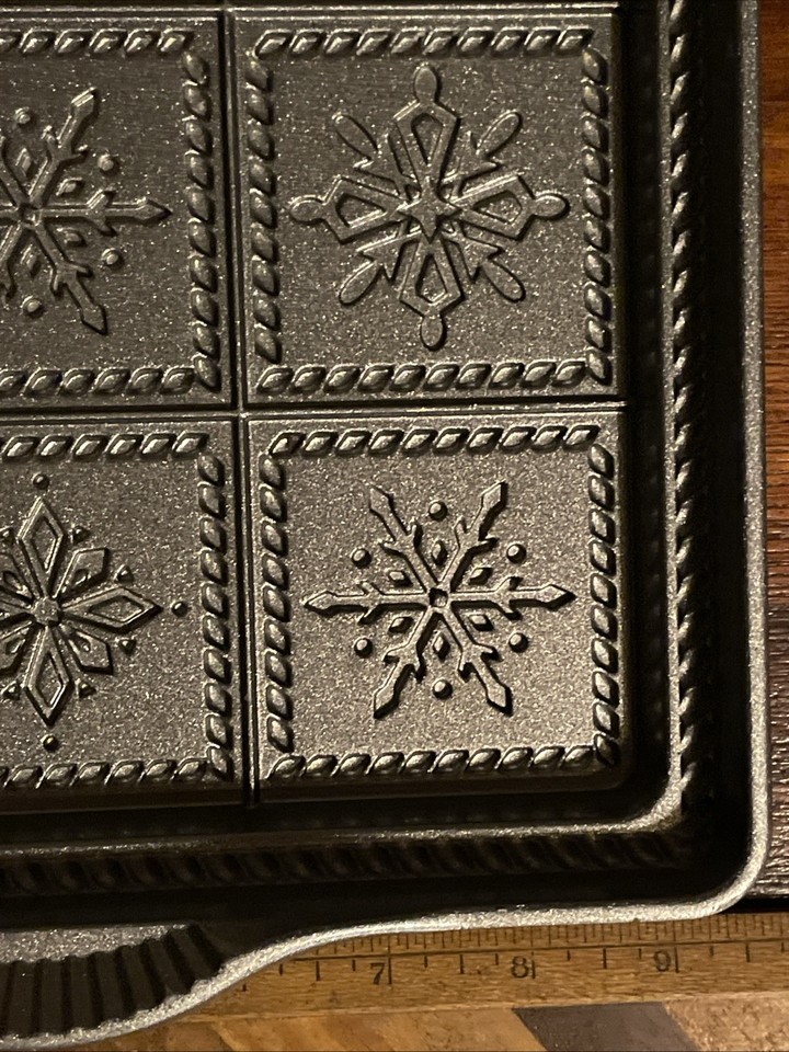 NORDIC WARE Snowflake Pan Square 9" Shortbread Cookie Baking USA Heavy ...