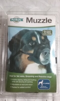 Petsafe Muzzle Size XL Breeds Black Padded | eBay