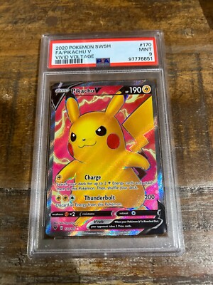 POKEMON 2020 Vivid Voltage Full Art PIKACHU V #170 PSA 9 Mint RARE | eBay