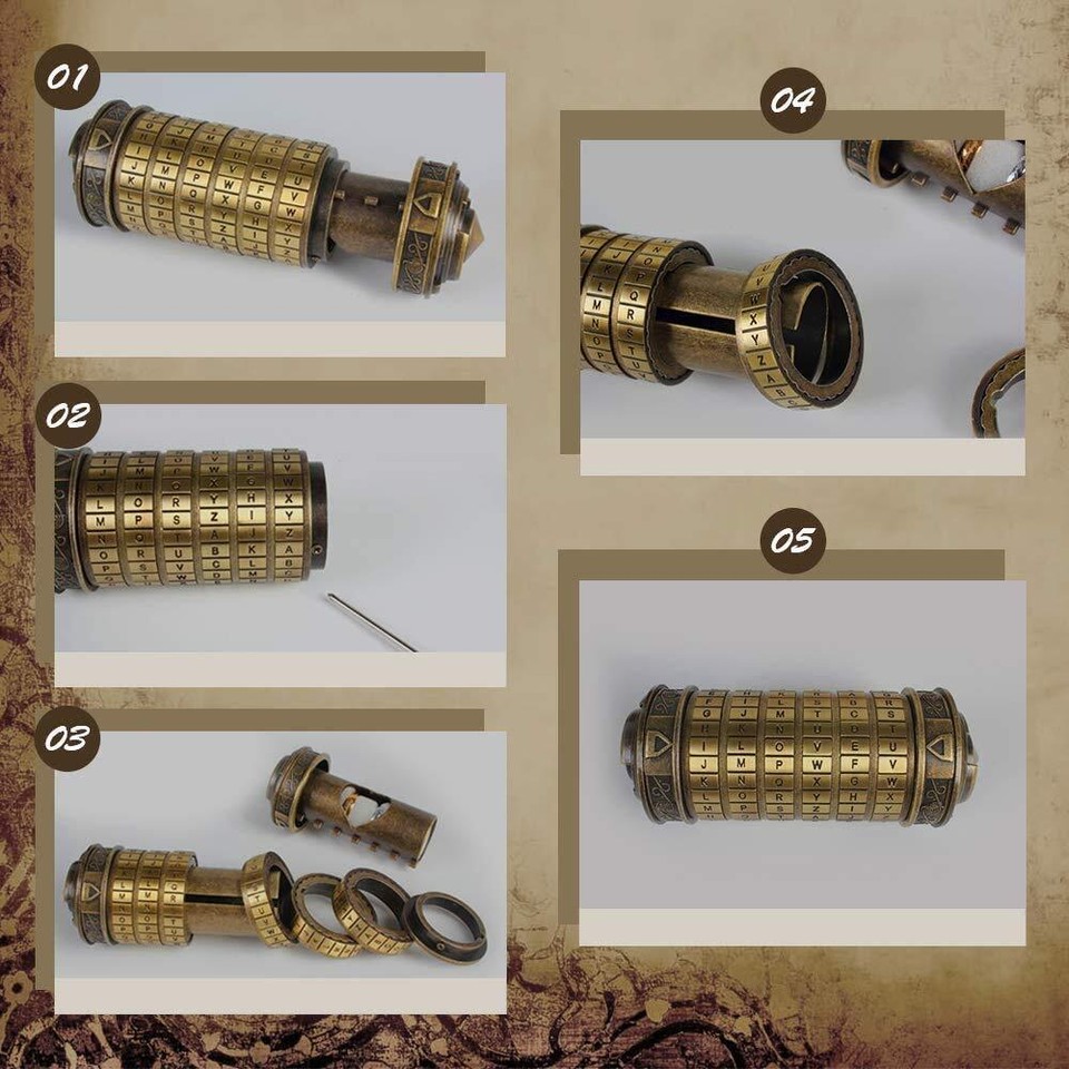 Cryptex Da Vinci Code Mini Cryptex Lock Puzzle Boxes with Hidden Compartments... 787803229868 | eBay