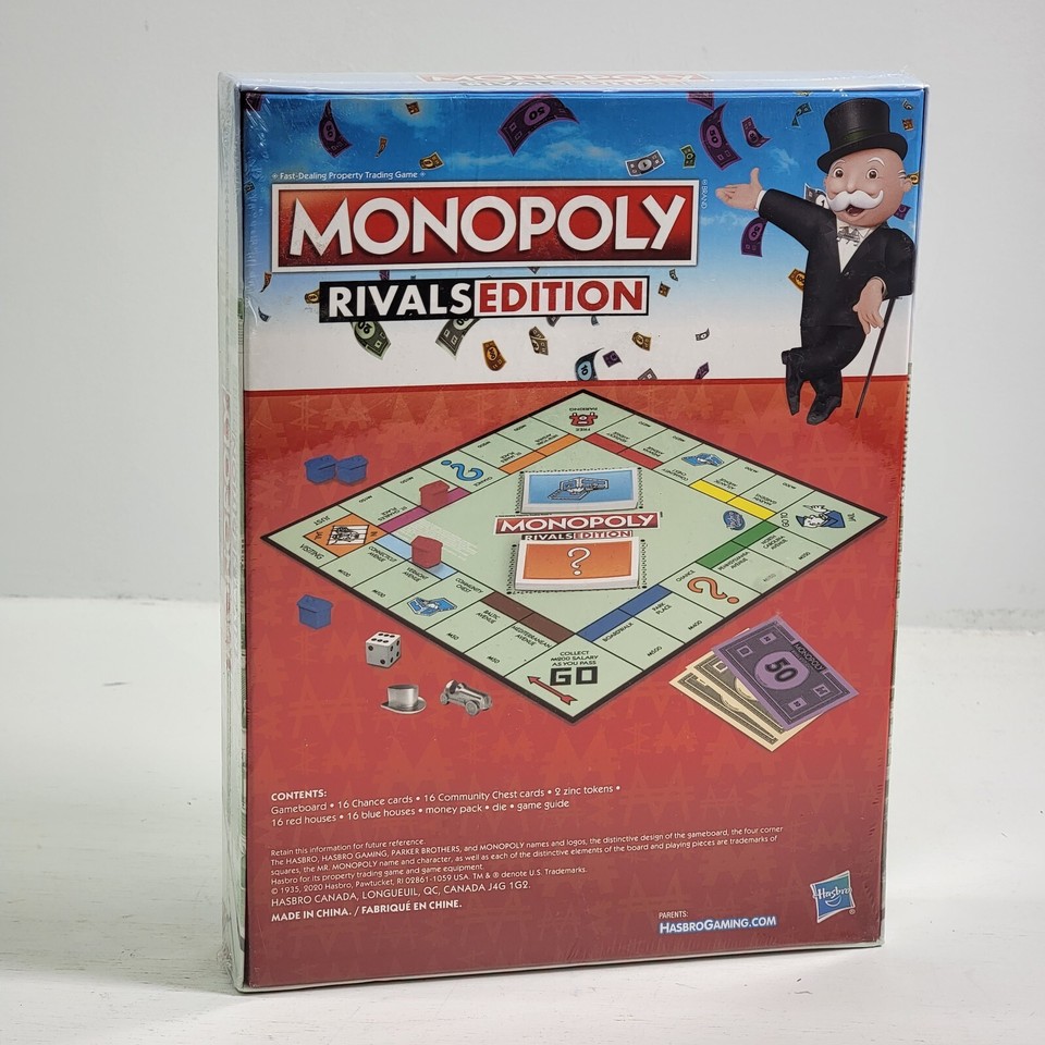 New Factory Sealed Monopoly Rivals Edition 2 Player Game Hasbro Gaming ...