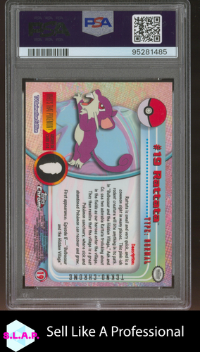 RATTATA POKEMON T.V.-TEKNO TOPPS CHROME POKEMON T.V. 2000 19 PSA 8 | eBay