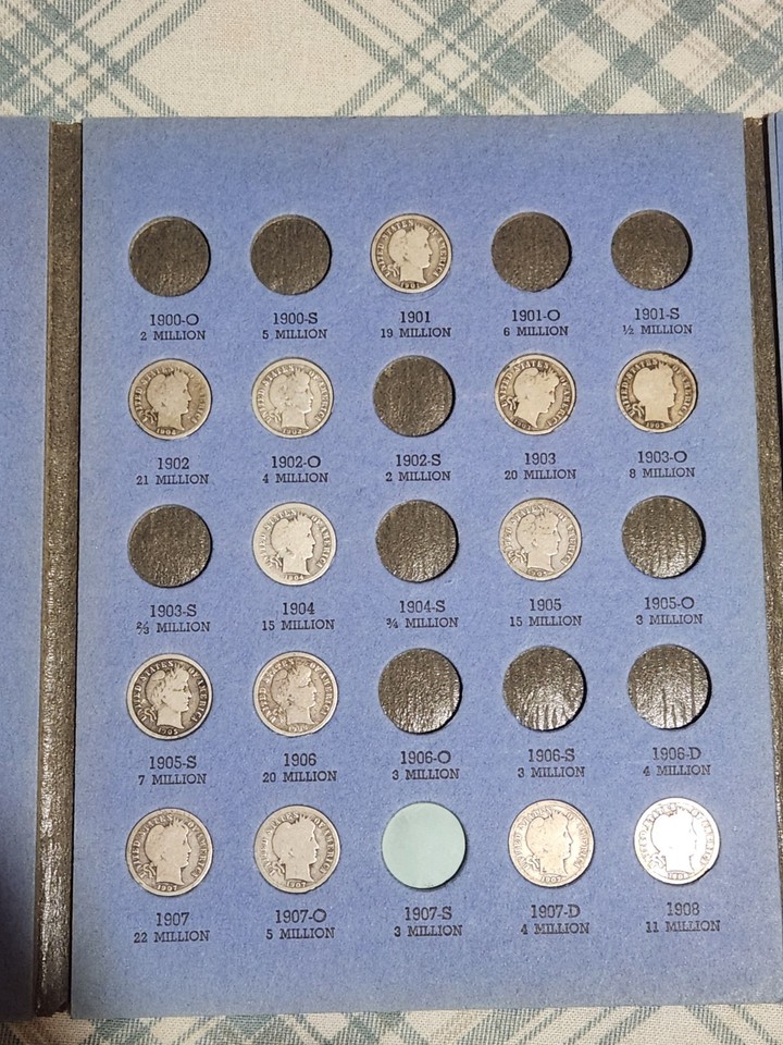 barber 'morgan' dimes 1892-1916 lot of 34 in whitman folder | eBay