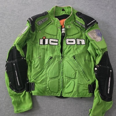 Icon Timax Motorcycle Jacket Men’s Large Green Armored Riding Jacket ...