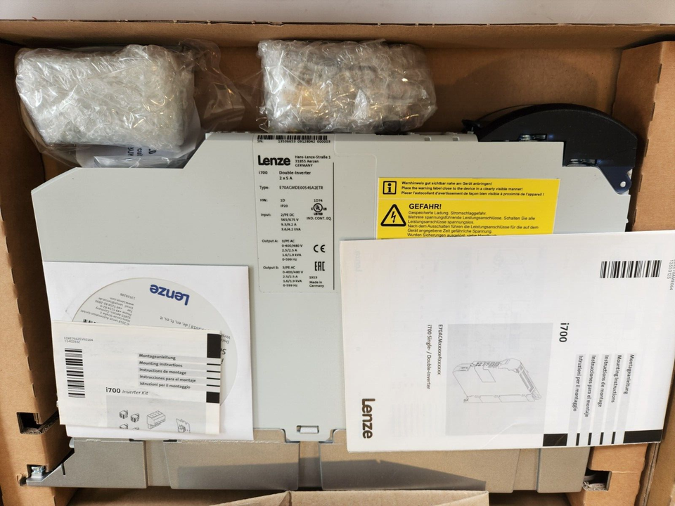 LENZE E70ACMDE0054SA2ETR LENZE i700 2x5A Double INVERTER WITH ...