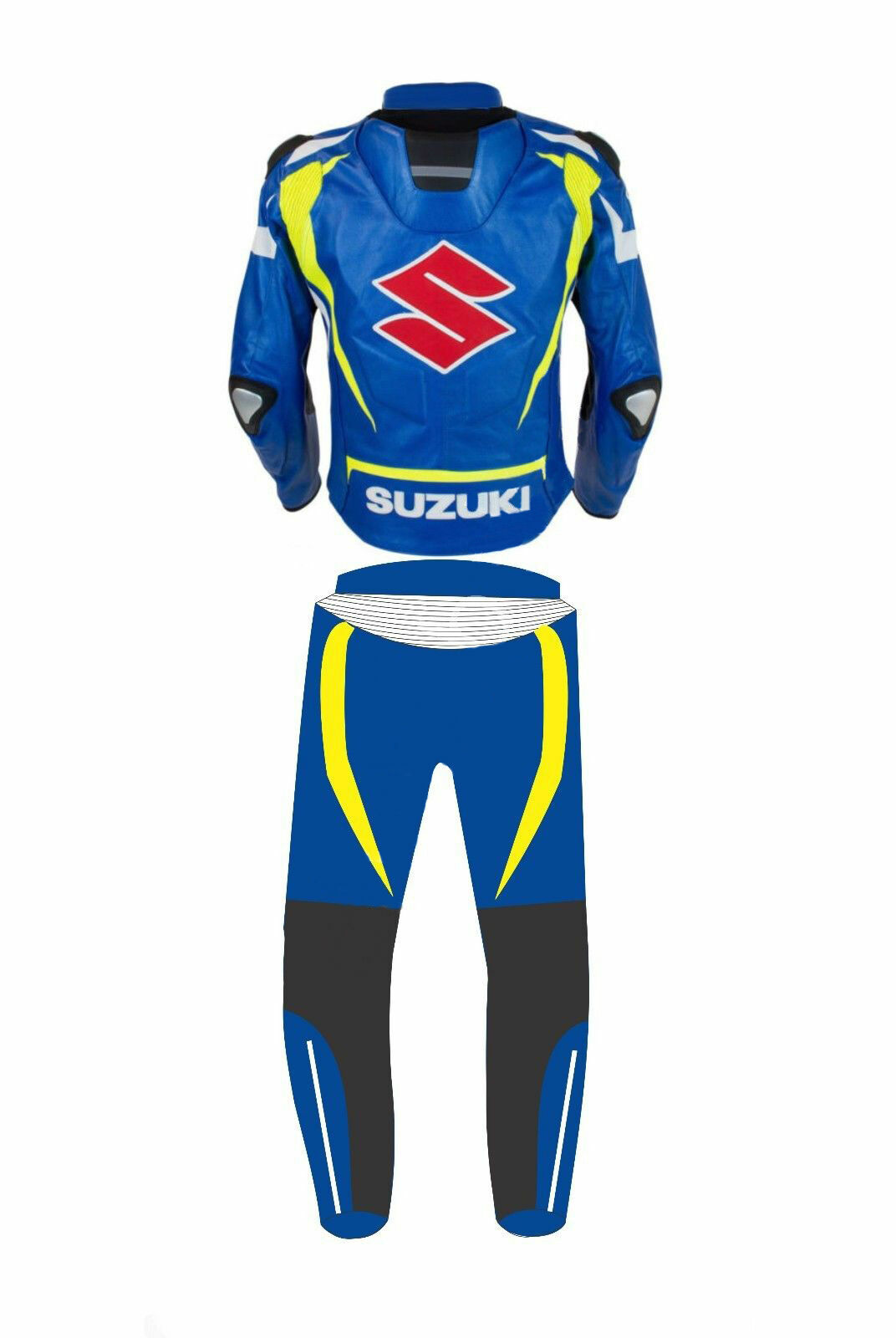Suzuki Racing & Riding Suits Cowhide Leather Motorbike Motorcycle Men ...