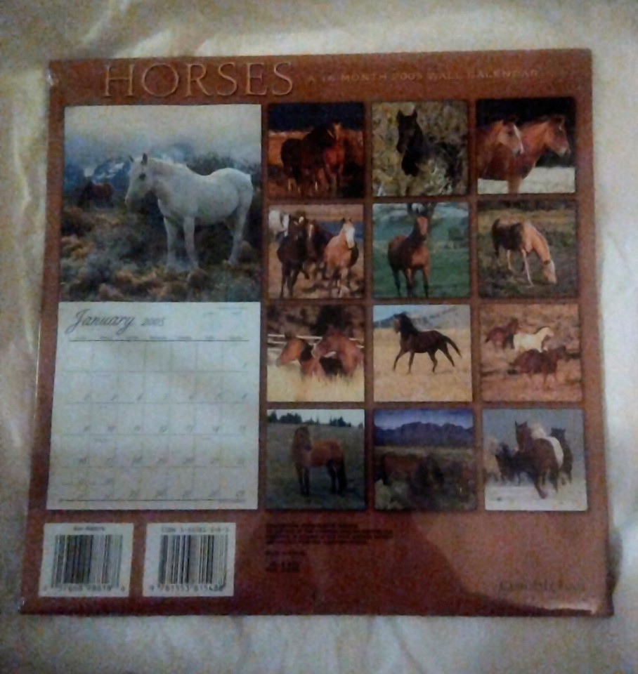 Vintage Horses 16 Month 2005 Wall Calendar By Double Time New Sealed | eBay