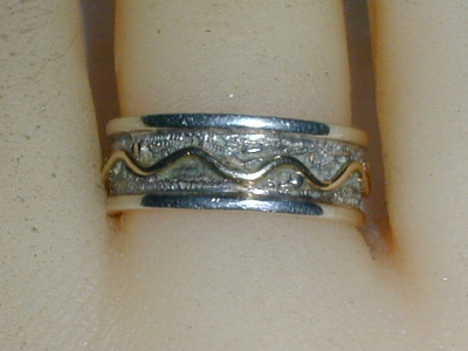 STUNNING~ ED LEVIN STERLING 14K GOLD NARROW BAND RING- SIZE 6! | eBay