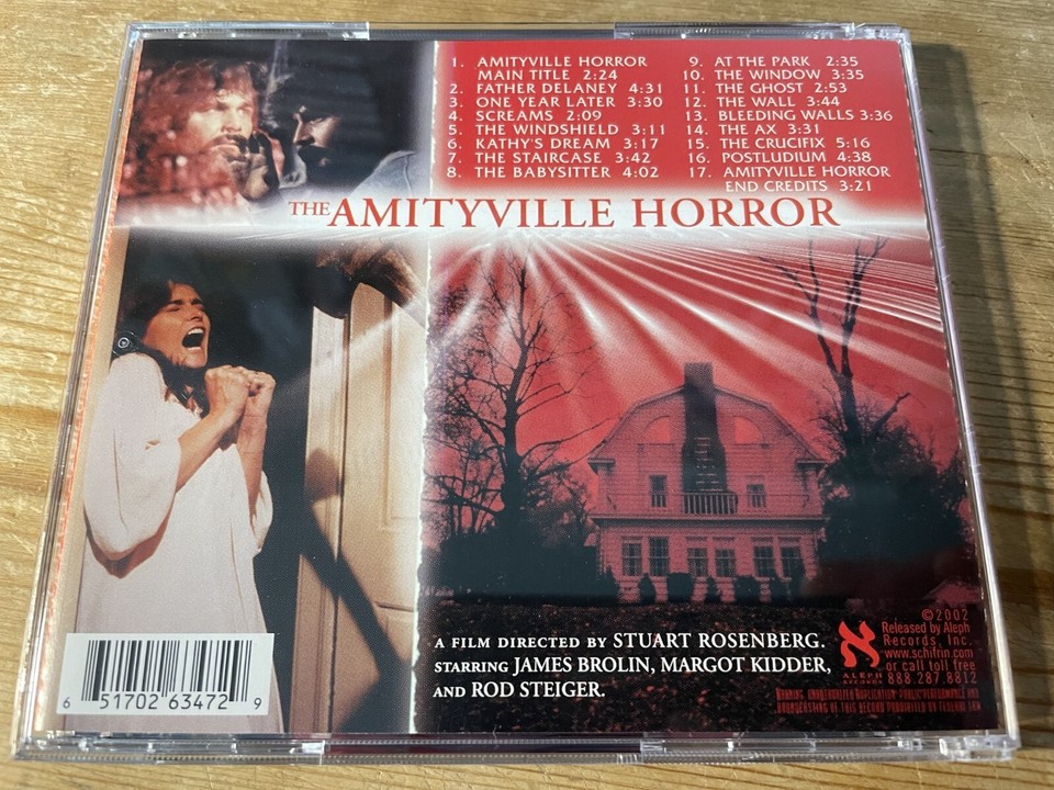 THE AMITYVILLE HORROR (Lalo Schifrin) OOP Aleph Expanded Score ...