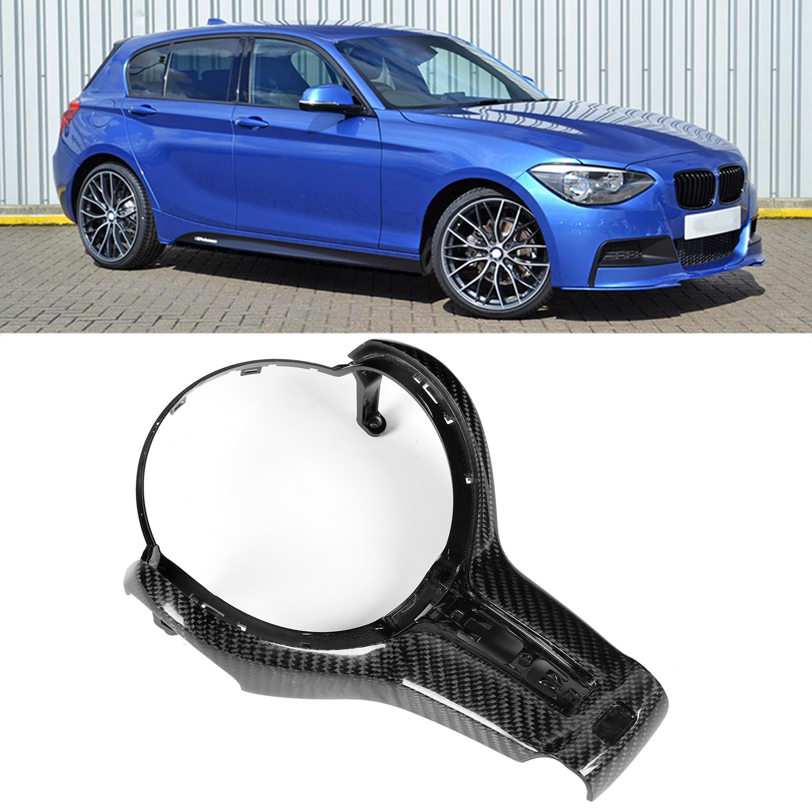 Carbon Fiber Steering Wheel Trim Cover Direct Replacement Part For F20 ...