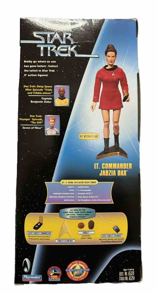 STAR TREK Lt. JADZIA DAX 9" Action Figure 1998 Playmates Warp Factor ...