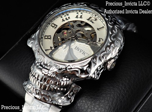 Invicta Men 50mm Artist Skull AUTOMATIC Skeletonized Stainless Steel ...