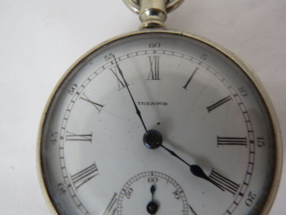 antique Trenton Pocket watch glass back cover Case marked Hamilton | eBay