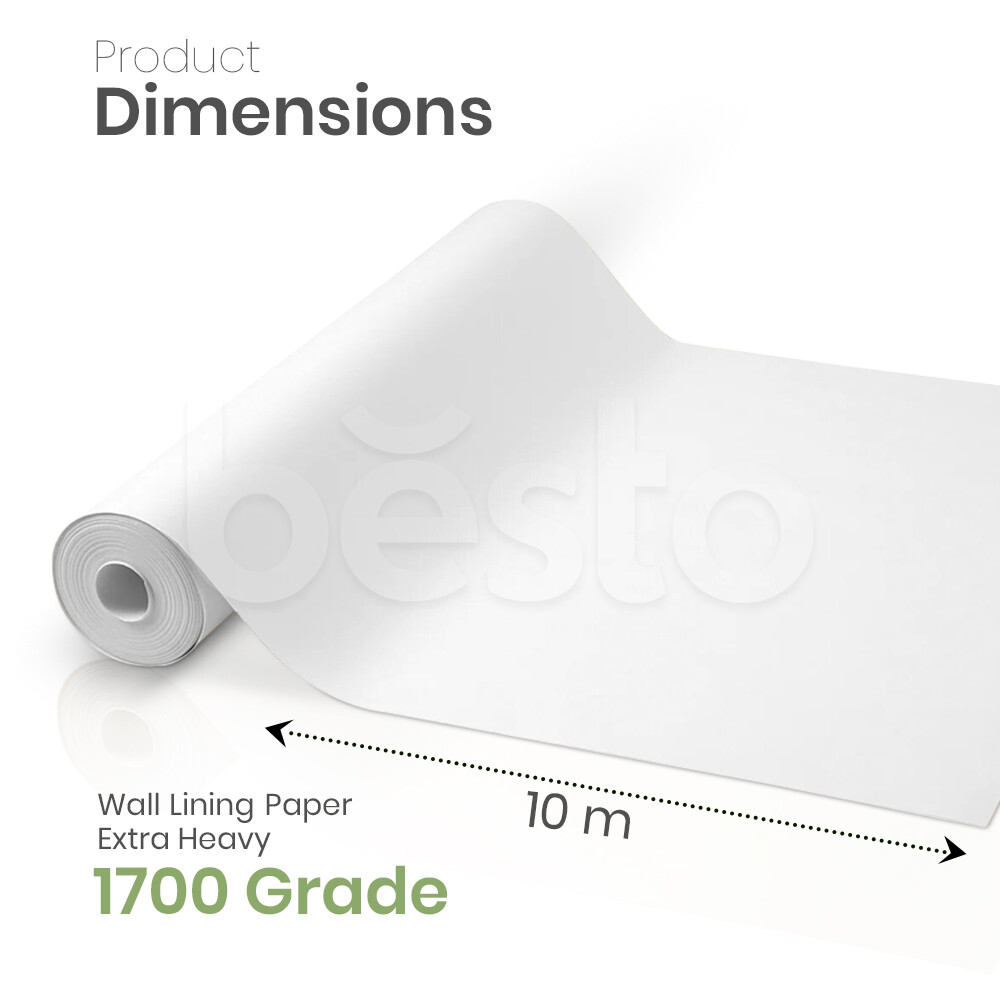 Paintable Lining Paper for Walls Palin White Thick Backing Covering ...