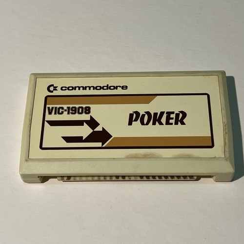 Poker Card Game Commodore VIC20 Computer Cartridge VIC1908 Original ...