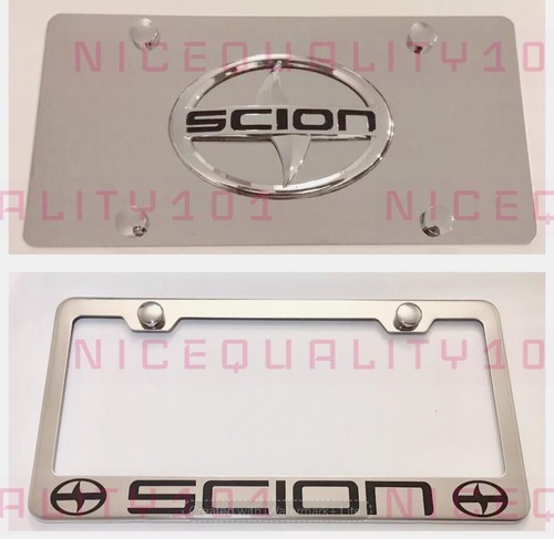 Scion Stainless Steel License Plate Frame W/ Front Plate Combo W/ Bolt ...