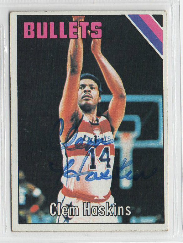 Clem Haskins 1975 Topps Bullets authentic autographed card | eBay