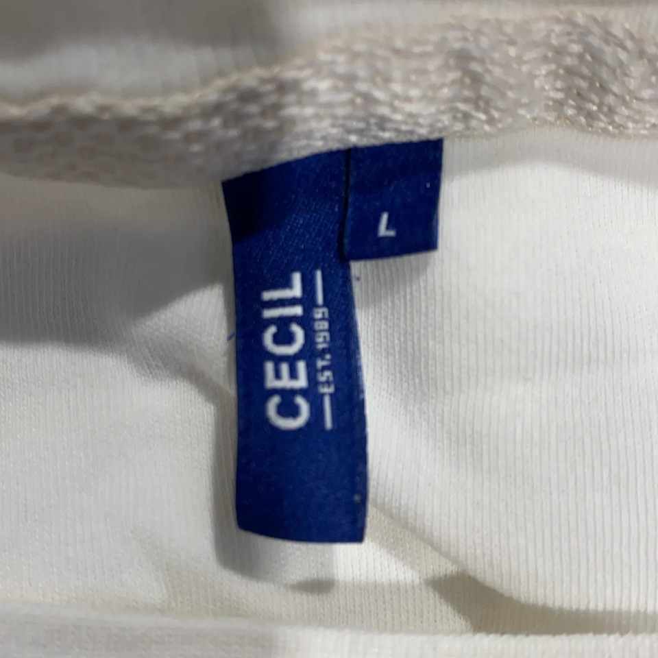 Cecil, T-shirt, Größe: L, Weiß, Einfarbig, Damen #6a6 | eBay.de