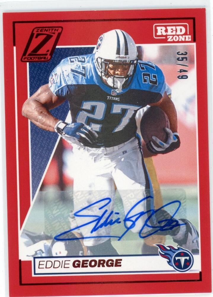 2024 Panini Zenith - Eddie George #97 Red Red Zone Autographs /49 (AU ...