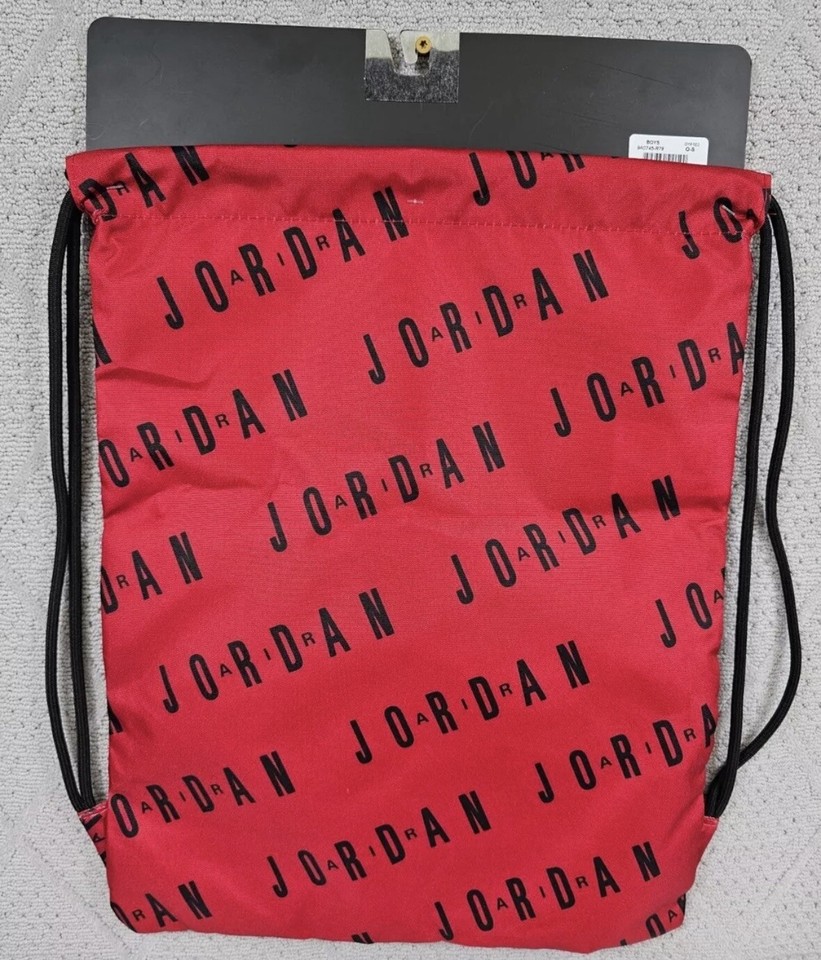 Nike Air Jordan One Size Gym Red Drawstring Gym SackPack Backpack Bag ...