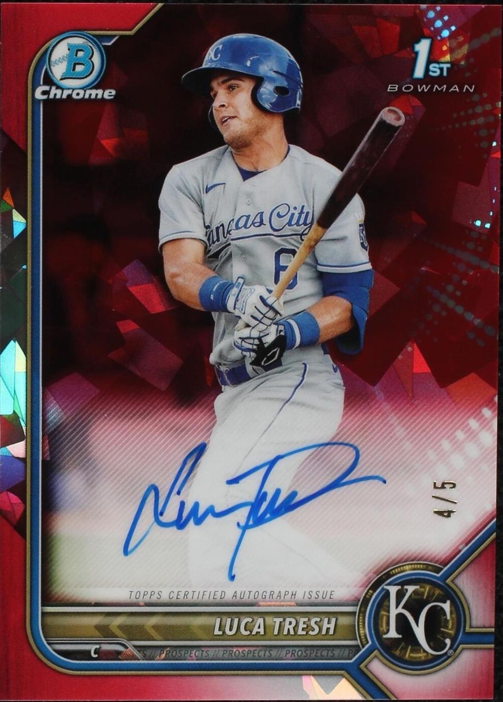 2022 Bowman Sapphire Edition - Chrome Prospects Autograph Luca Tresh # ...