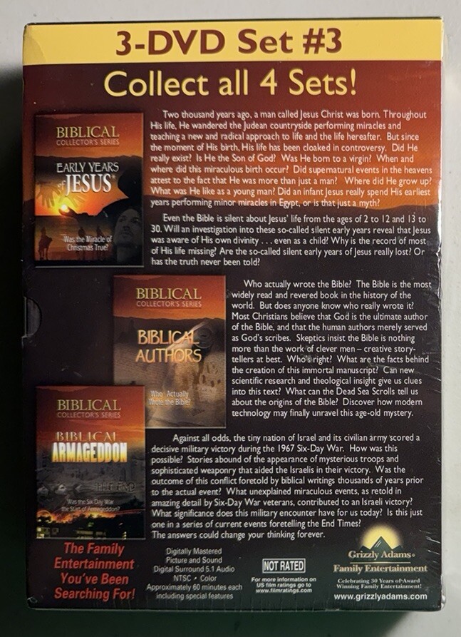 Biblical Collector’s Series - 3 Disc DVD - Set 3 - Jesus/Armageddon ...