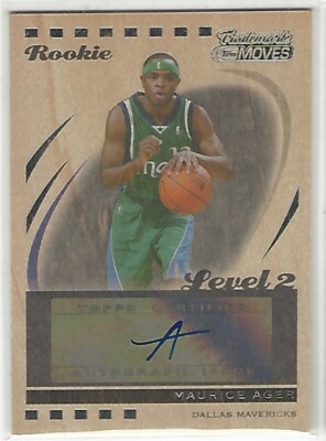 MAURICE AGER Autograph 2006-07 Topps Trademark Moves Level 2 Wood ...