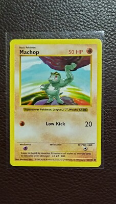 Pokémon TCG NM Machop 52/102 Shadowless WOTC: Base Set Regular Common ...