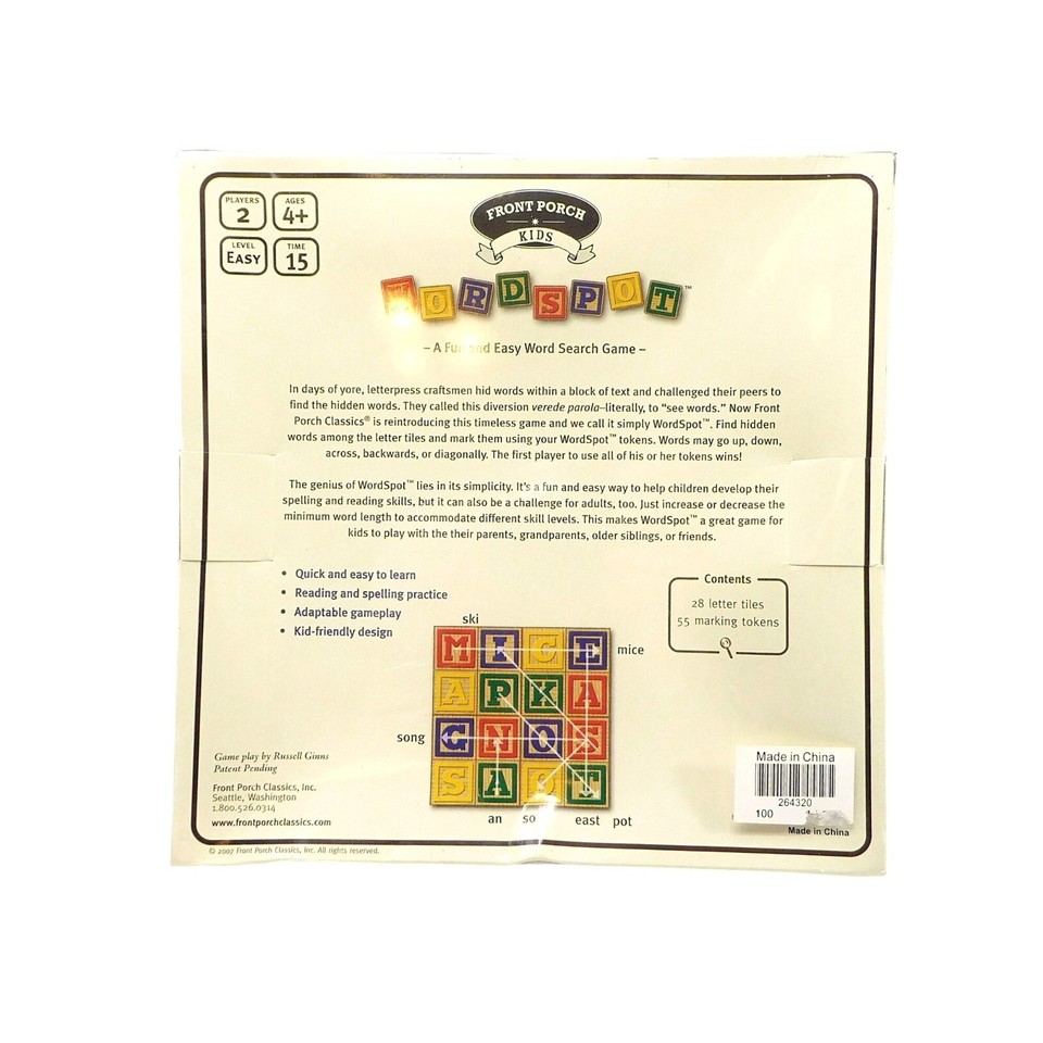 Word Spot Word Search Game Ages 4+ Homeschool Aid | eBay