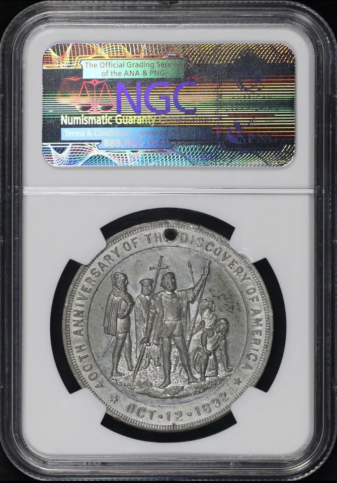 1892 Chicago, IL World's Columbian Expo Columbus Bust Dollar HK-236 SC ...