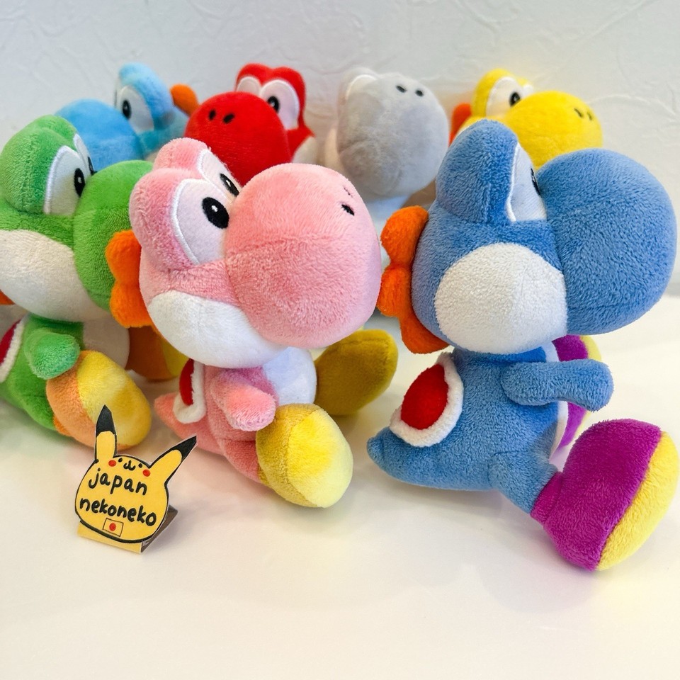 Rare Yoshi's Island DS 2007 Lot of 8 Super Mario Sanei Plush doll Yoshi ...