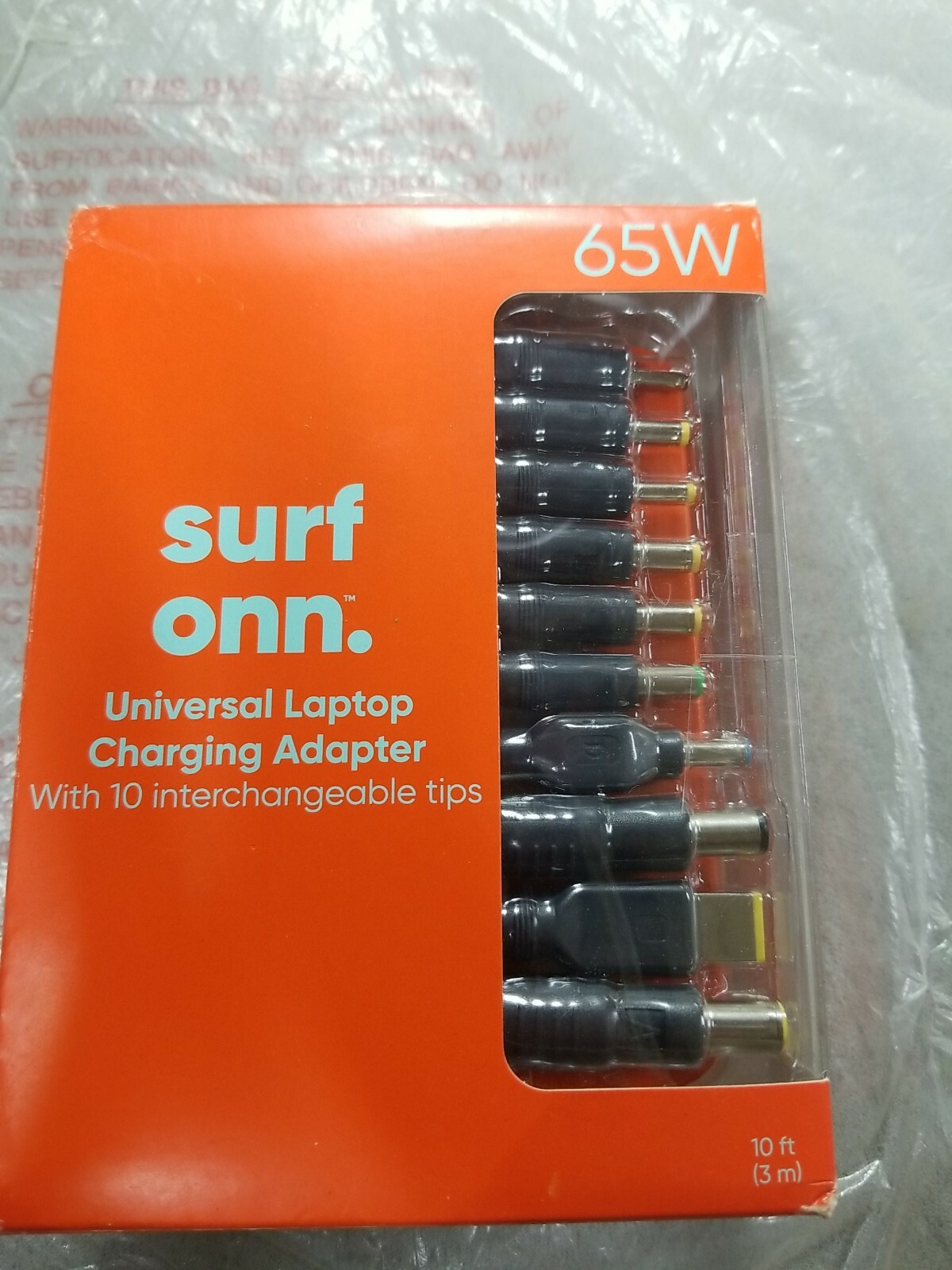 Surf Onn 65W Universal Laptop Charging ADAPTER 10 Interchangeable Tips ...