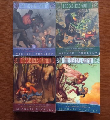 Lot of 4 THE SISTERS GRIMM Books Fairy-tale Detectives by Michael ...