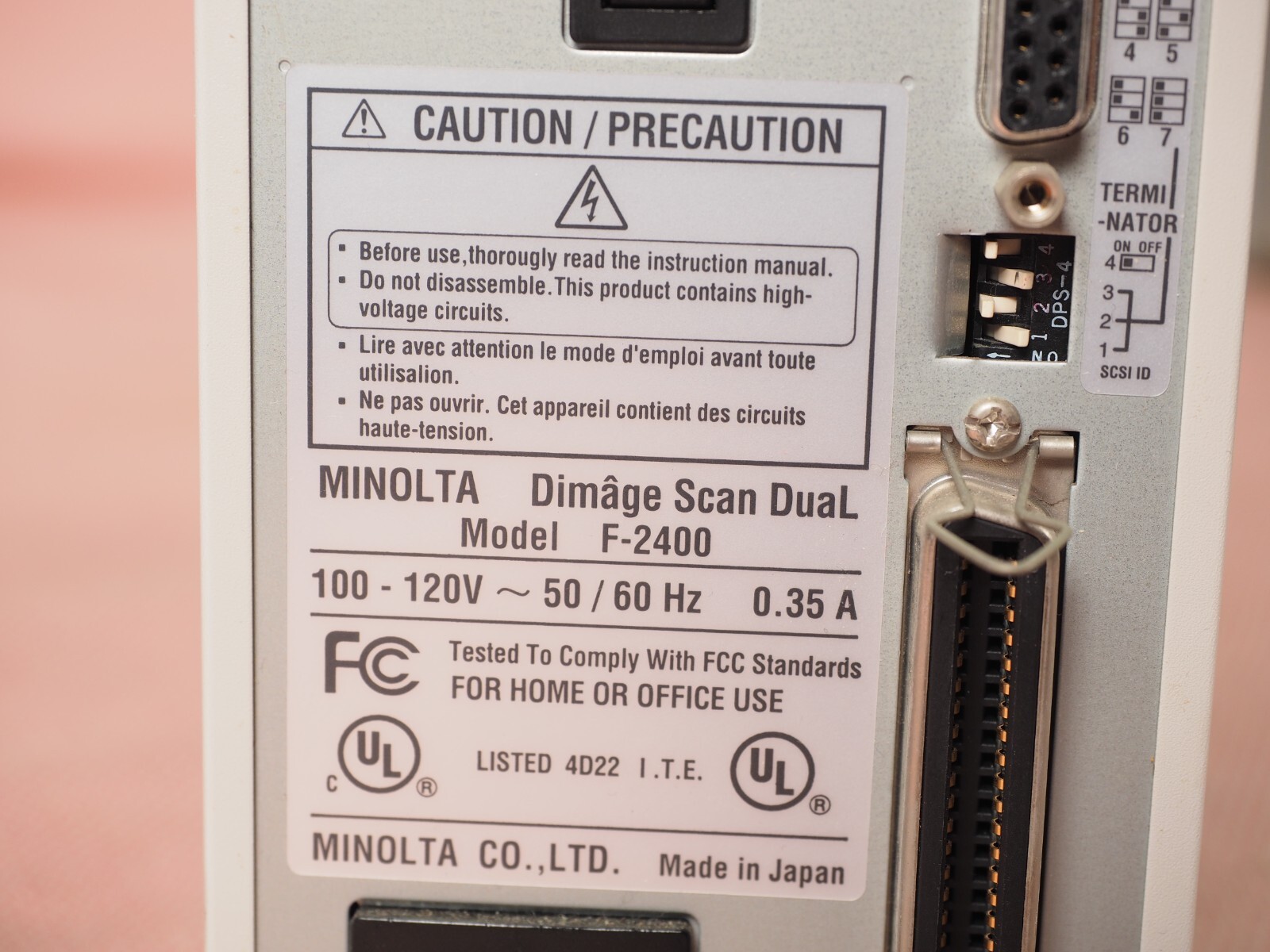 Minolta Dimage Scan Dual F2400 F-2400 35MM Slide Film Scanner | eBay