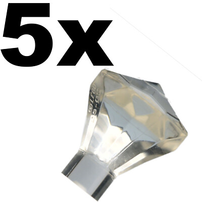 NEW LEGO - Rocks - Jewel 1x1 24 Facet Transparent Clear x5 -10255 70732 ...