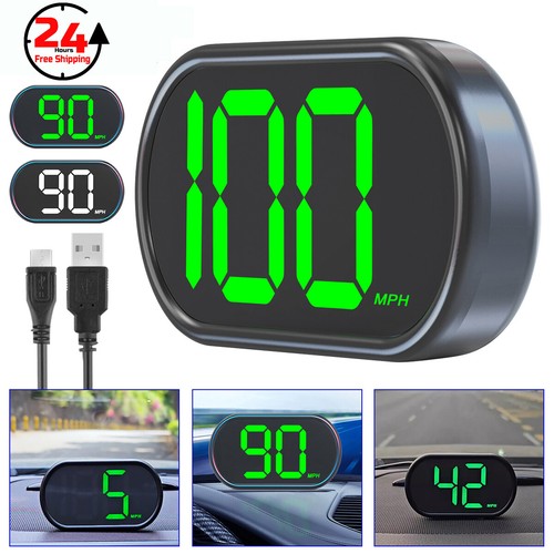 Speedometer HUD GPS Digital Speed Meter MPH Speedo Head Up Display for ...