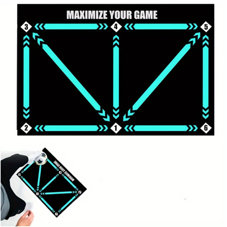 Skills Mat Football Soccer Learn Ball Control Skill Training Mat Rubber ...