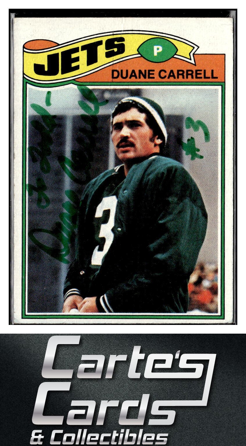 Duane Carrell 1977 Topps #34 New York Jets TTM/IP Signed Auto | eBay