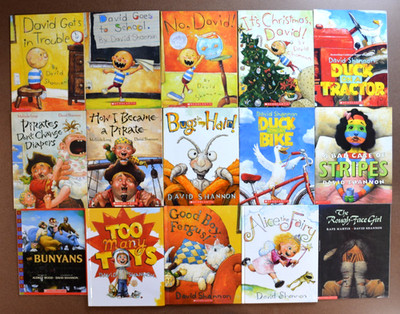Lot of 15 David Shannon Picture Books No, David! Fergus Pirates Stripes ...