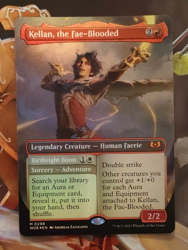 MTG Kellan, the Fae-Blooded Birthright Boon Wilds of Eldraine 0298 Foil Mythic | eBay