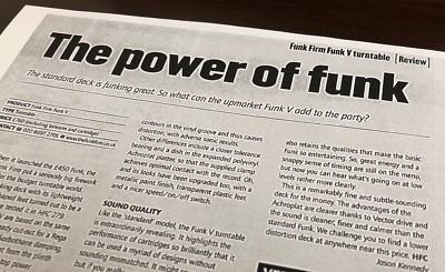 FUNK FIRM FUNK V TURNTABLE HI-FI CHOICE SEPT. 2006 REVIEW COPY M297x | eBay