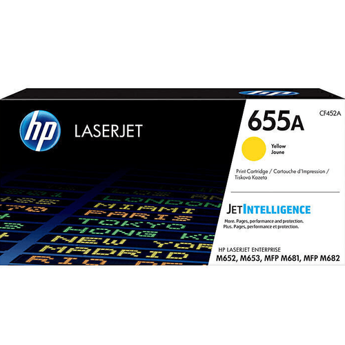 NEW HP 655A Toner Ink Cartridge Yellow CF452A Genuine LaserJet | eBay