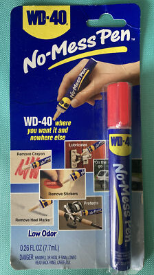 WD-40 No Mess Pen Lubricates Protects Removes 0.26 oz Low Odor New Free ...