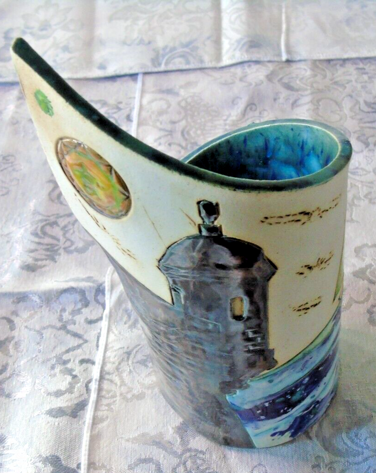 Artisan Signed Taller Gabiza Ceramic Pottery Vase Puerto Rico 8" Tree ...