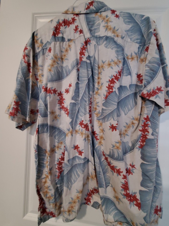 Batik Bay XL Reverse Print Hawaiian Shirt- Cotton- Aloha Wear- Tropical ...
