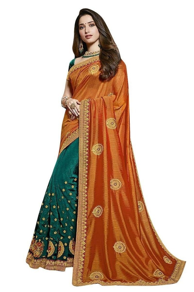 Wedding Heavy Sari Fancy Indian eid Designer Party Bollywood Silk ...
